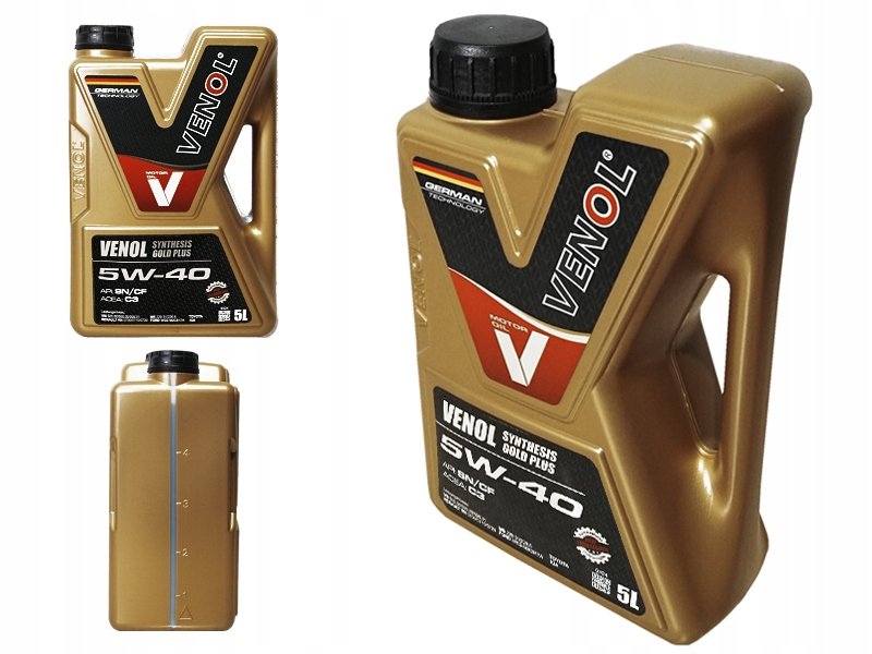 Olej Venol Synthesis Gold Plus 5W40 Sn/Cf C3 5L - Inna marka ...