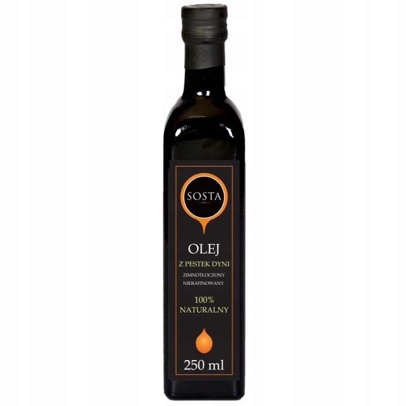 Olej z Pestek Dyni 250ml Tłoczony na Zimno Nierafinowany Sosta - SOSTA | Sklep EMPIK.COM