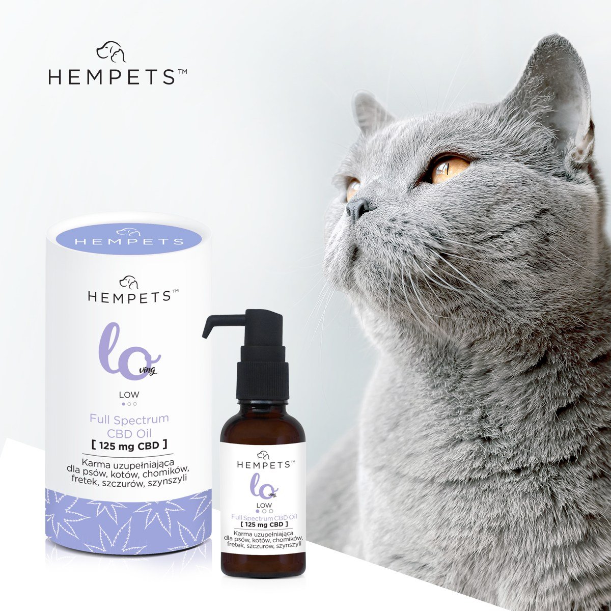 Olejek CBD 125 mg Dla Psa Kota Hempets Loving Olej Dla Zwierząt ...