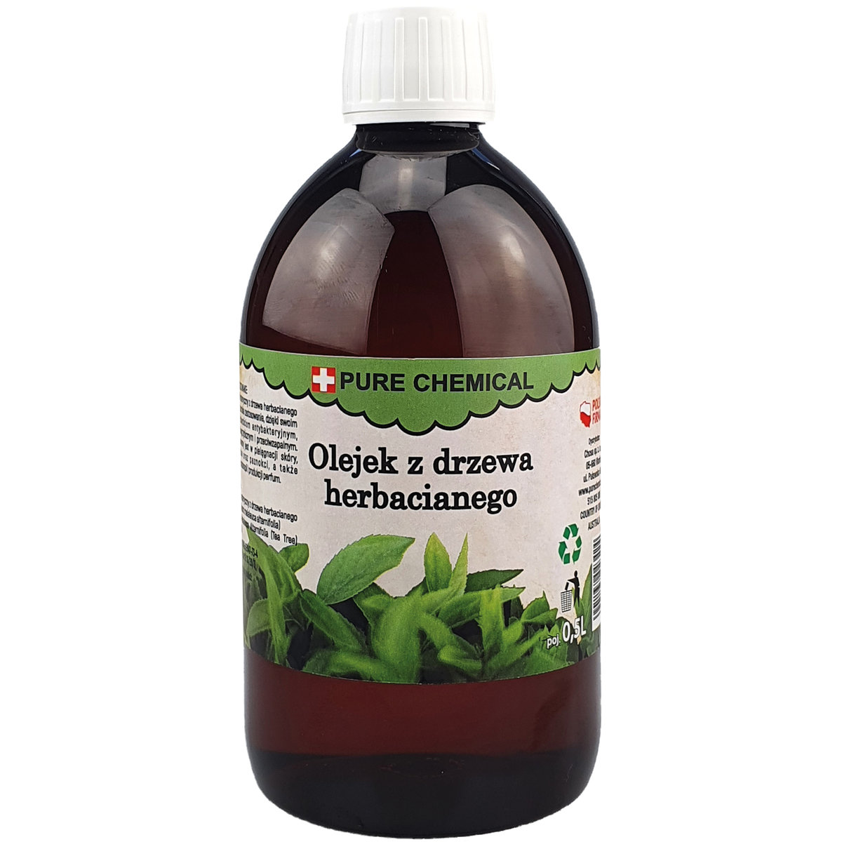 OLEJEK Z DRZEWA HERBACIANEGO ETERYCZNY 500ml 0,5l - PURE CHEMICAL ...