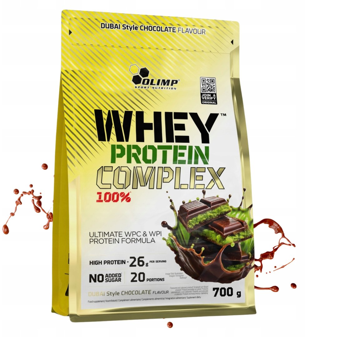 OLIMP WHEY PROTEIN COMPLEX 700G BIAŁA DUBAI CHOCOLATE - OLIMP NUTRITION | Sport Sklep EMPIK.COM