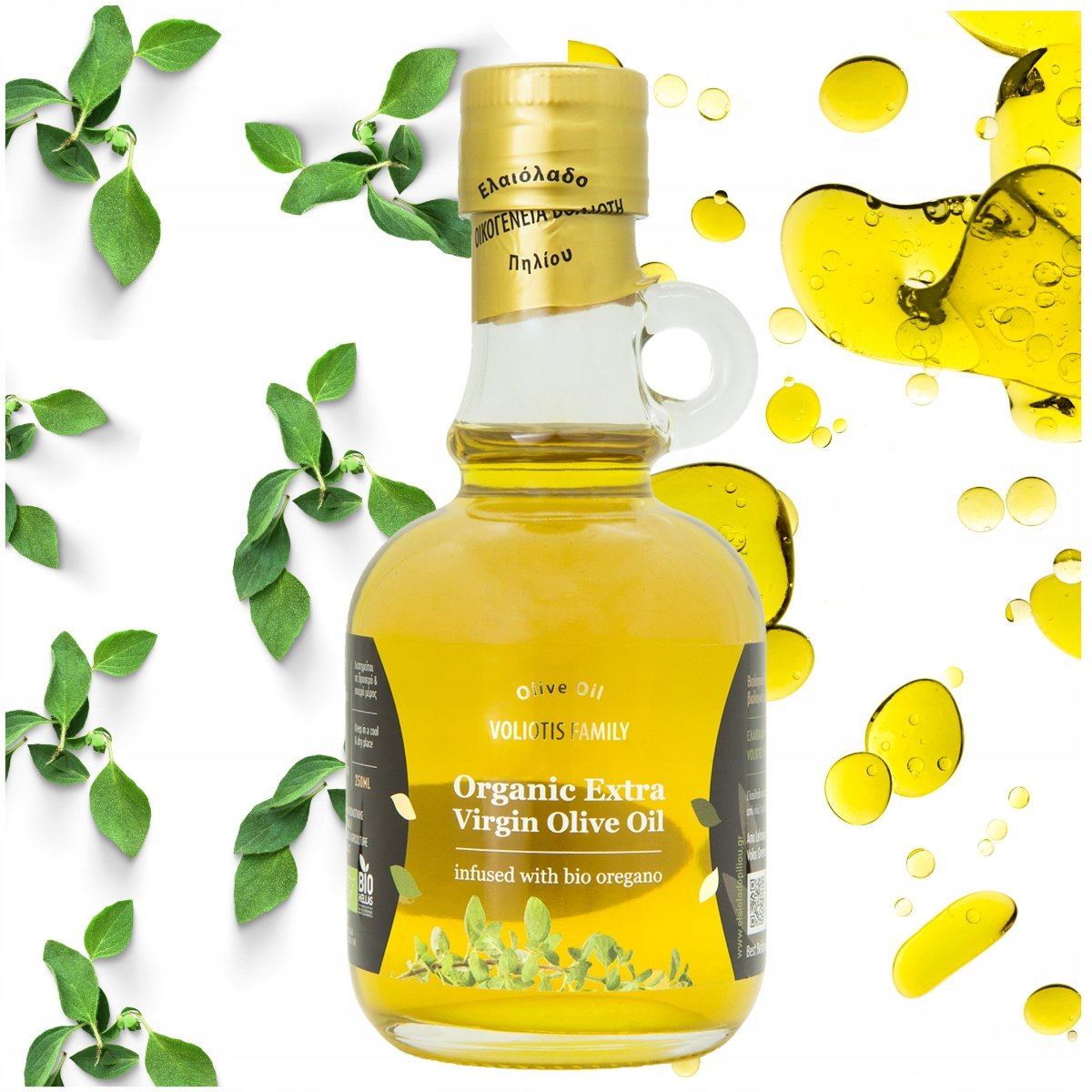 Oliwa z Oliwek Extra Virgin Smak Oregano Niefiltrowana 250ml - Voliotis ...