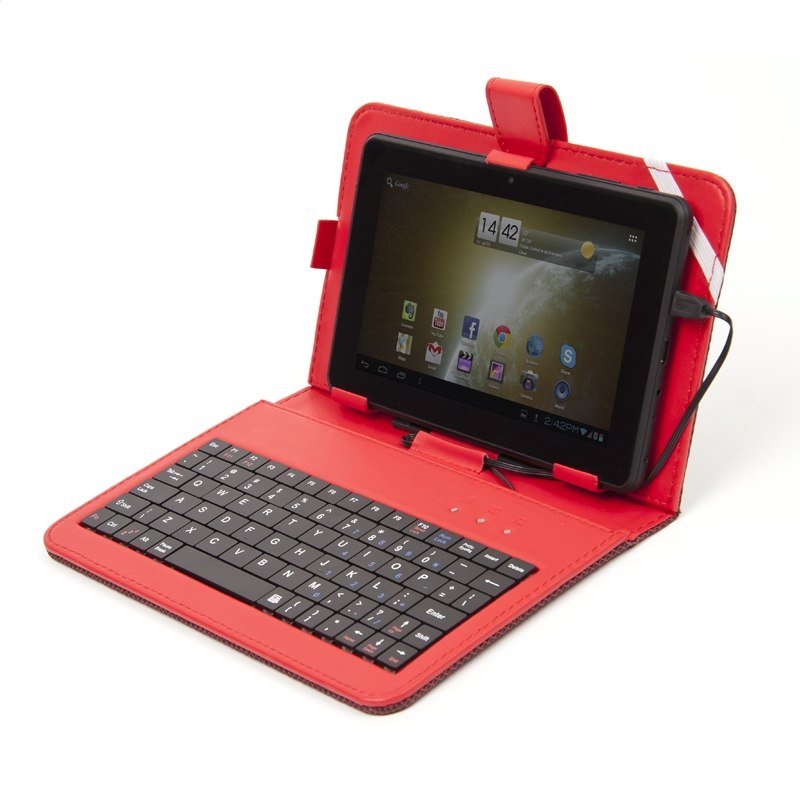 OMEGA ETUI NA TABLET 7 INDIANA Z QWERTY KLAWIATURA Z MICRO USB/ RED ...