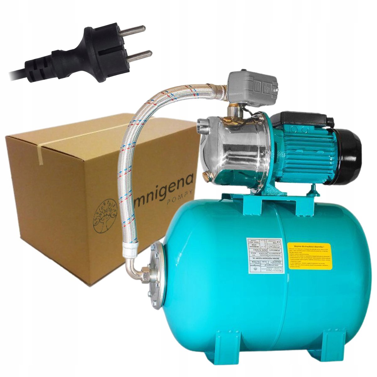 Omnigena Hydrofor Jy 1000 Inox 230V Pompa 1,1Kw Zestaw Osprz +Zbiornik ...