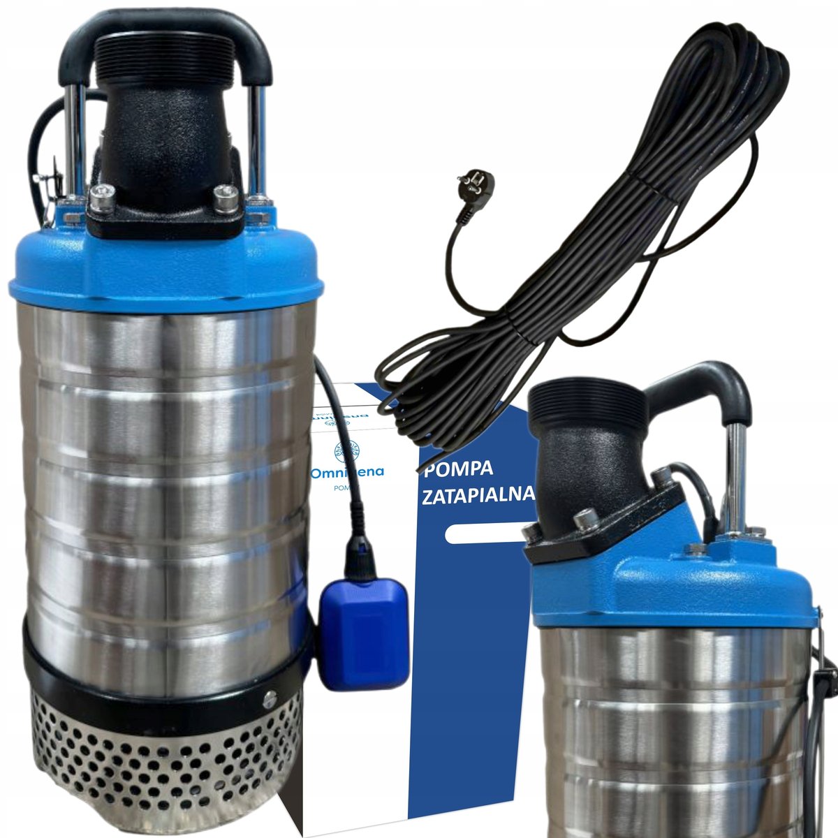 OMNIGENA POMPA ZATAPIALNA SZAMBA WQ 45-15-1,5 INOX PREMIUM 230V 1500W ...