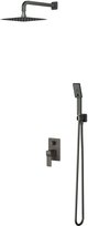 Omnires Slide zestaw prysznicowy podtynkowy z deszczownicą grafit ...