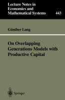 On Overlapping Generations Models with Productive Capital - Lang ...