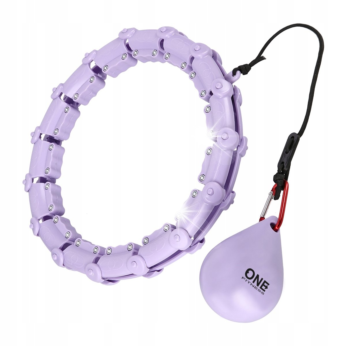 ONE FITNESS Hula Hop Z Wypustkami i Obciążeniem Regulowany 25-43 cm ...