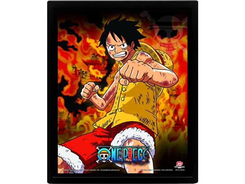 ONE PIECE - Brothers Burning Rage - Plakat lenticulaire 3D 26x20cm ...