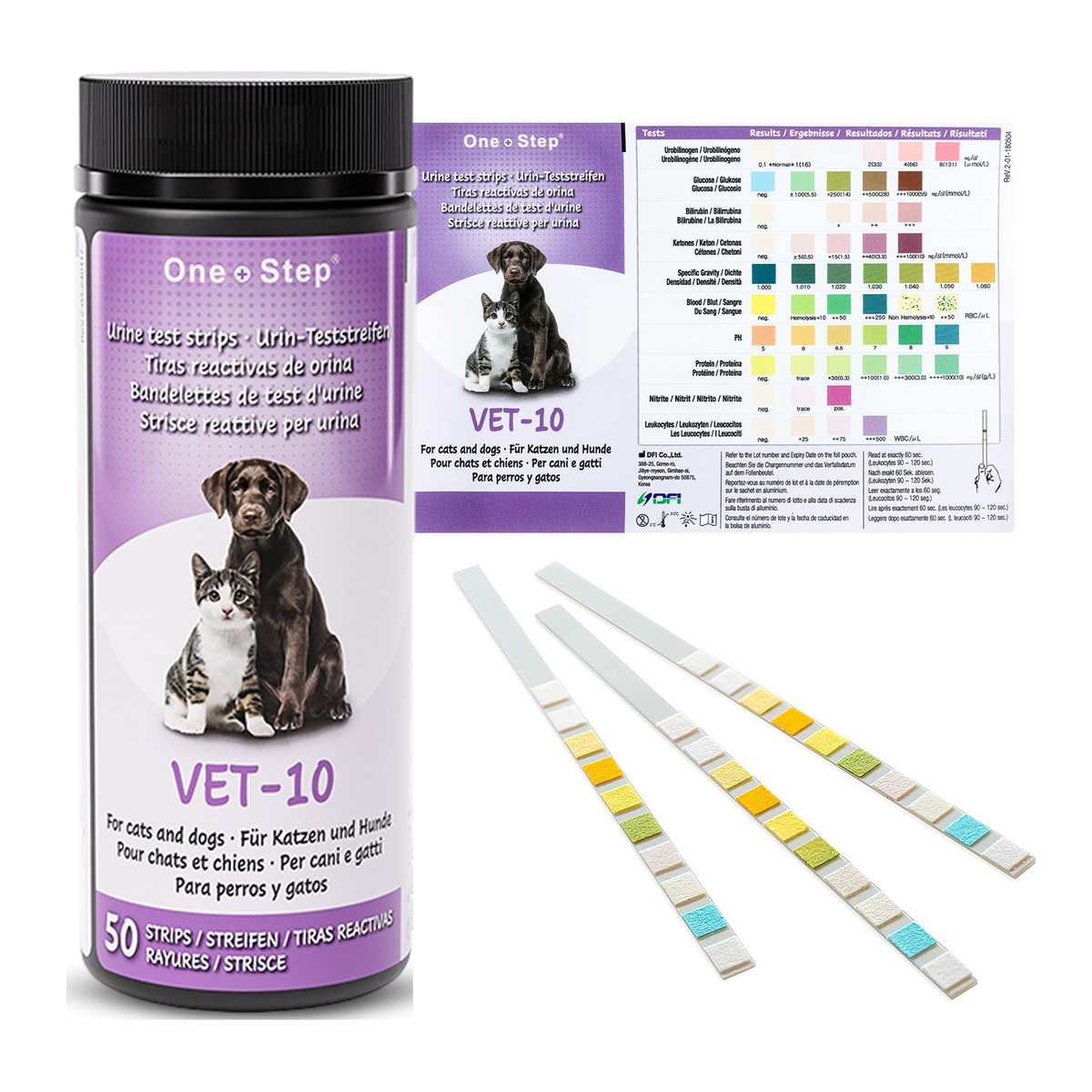 OneStep VET 10 test do badania moczu ZWIERZĄT 50x | Sklep EMPIK.COM