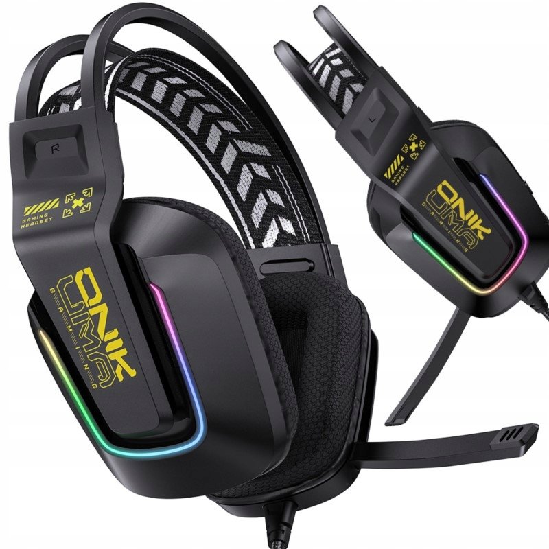 ONIKUMA X13 Słuchawki gamingowe nauszne RGB : Kolor - czarny - Onikuma ...