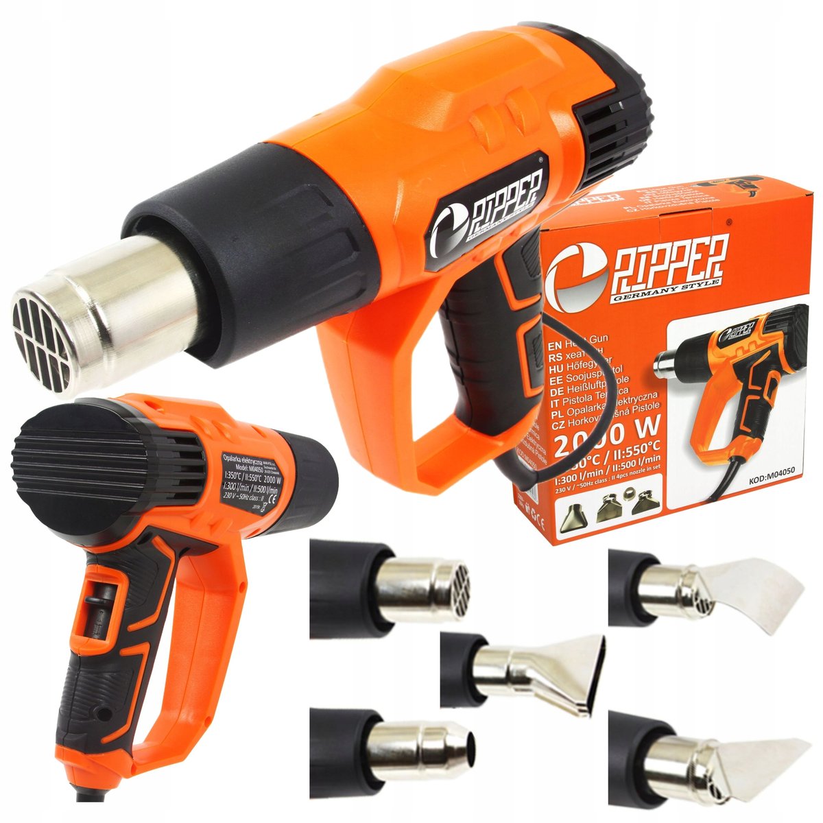 Opalarka Dmuchawa Elektryczna 2000W Do Drewna Farb 5 Elementów 2 Biegi ...