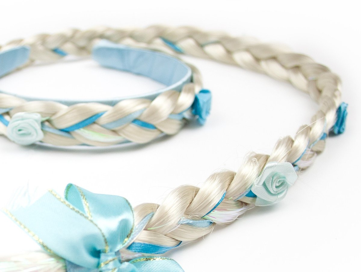 Opaska Długi Warkocz Strój Elsa Elza Wianek Kraina Lodu Karnawał ...