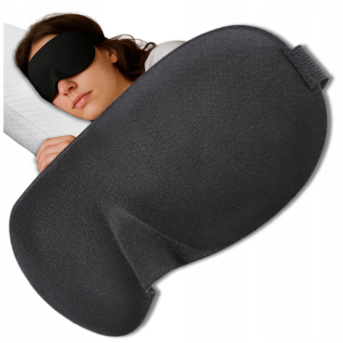 Opaska maska do spania 3D na oczy miękka czarna | Sklep EMPIK.COM