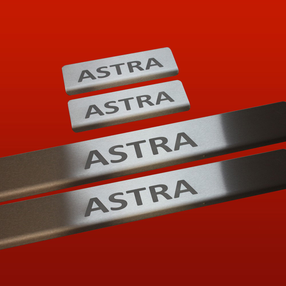 OPEL ASTRA MK6/J/IV 5-drzwiowe listwy progowe Wykończenie matowe Stal ...
