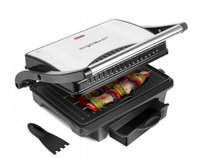 OPIEKACZ TOSTER GRILL 1000W ELEKTRYCZNY MOCNY ROZKŁADANY - Aigostar ...