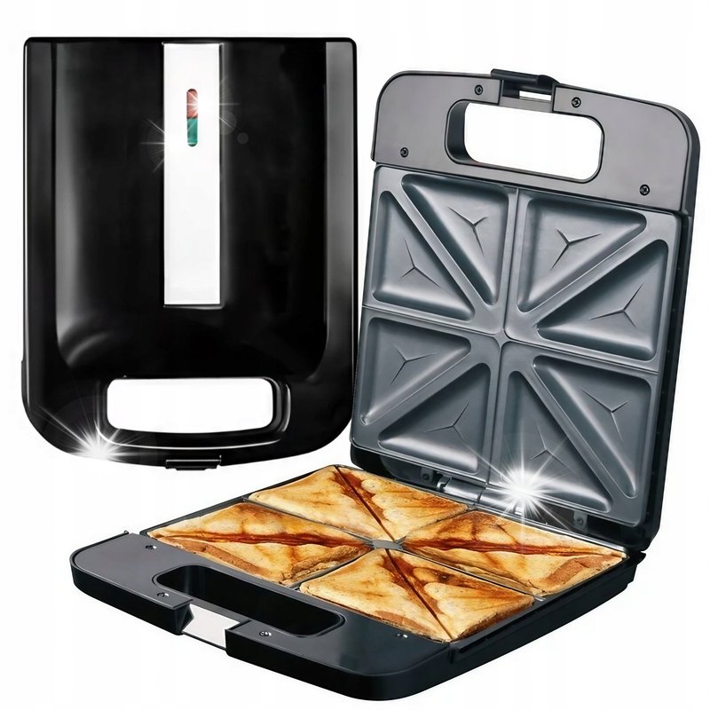 OPIEKACZ TOSTER KANAPEK SANDWICH MAKER XXL DUŻY 2000W NÓŻKI ...