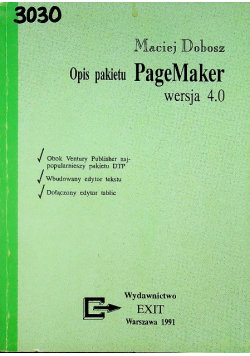 Opis pakietu PageMaker wersja 4.0 - | Książka w Empik
