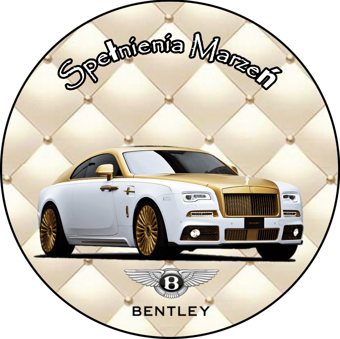 OPŁATEK NA TORT BENTLEY SAMOCHÓD AUTO URODZINY 18 30 40 50 FURA BRYKA ...