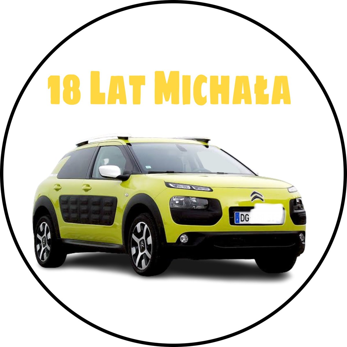 OPŁATEK NA TORT CITROEN SAMOCHÓD AUTO BRYKA OSOBOWY FURA URODZINY 18 30 ...
