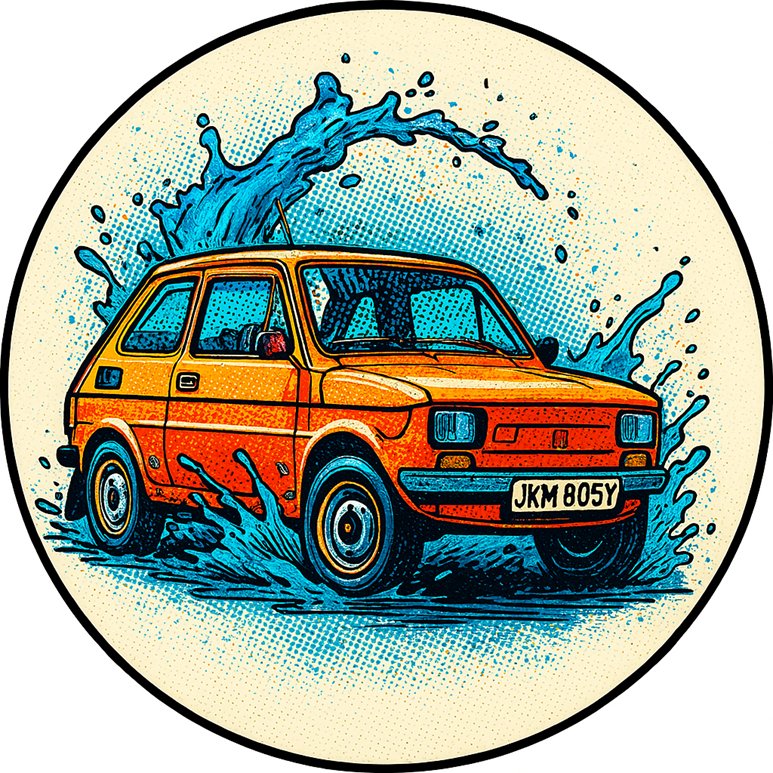 OPŁATEK NA TORT FIAT 126P MALUCH FIACIK SAMOCHÓD AUTO URODZINY 18 30 40 ...