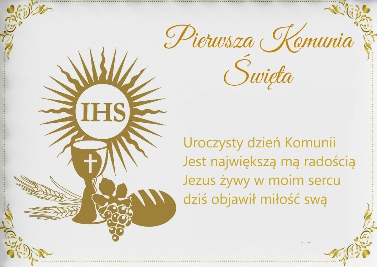 OPŁATEK NA TORT PIERWSZA KOMUNIA ŚWIĘTA BIBLIA HOSTIA FORMAT A4 - Inna ...