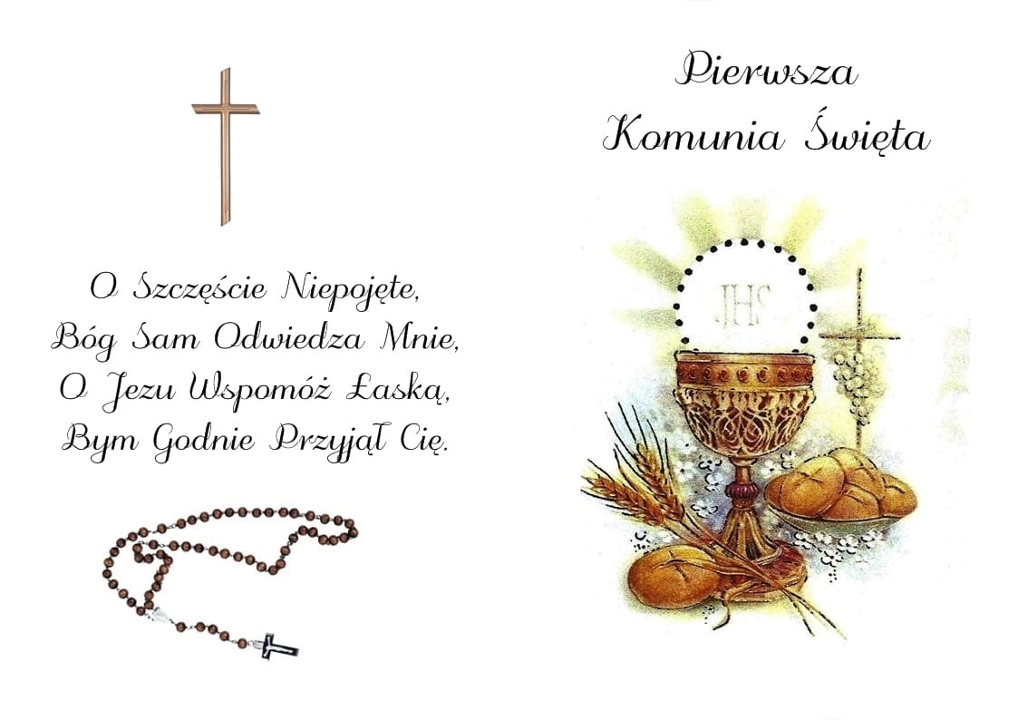 OPŁATEK NA TORT PIERWSZA KOMUNIA ŚWIĘTA BIBLIA HOSTIA FORMAT A4 - Inna ...