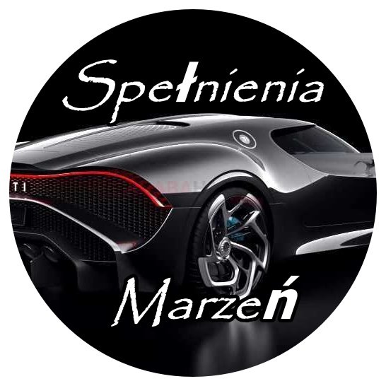 OPŁATEK NA TORT SAMOCHÓD BUGATTI AUTO URODZINY 18 30 40 50 60 - Inna ...