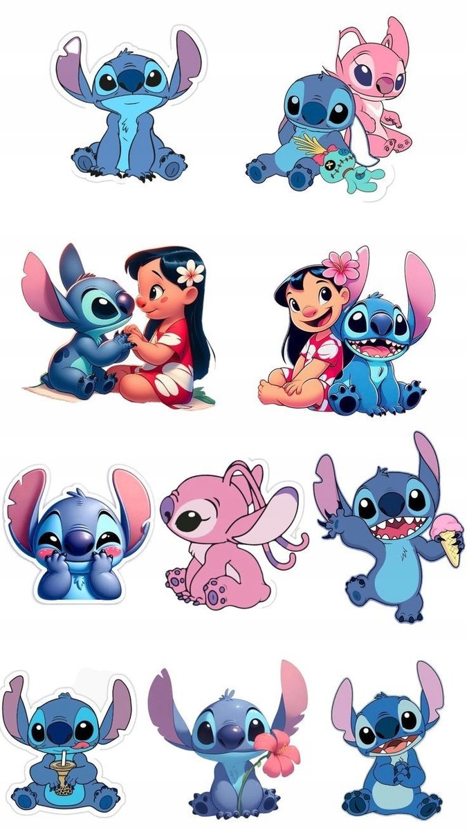 OPŁATEK NA TORT Wydruk Cukrowy STICH STITCH STICZ LILO + IMIĘ #60 ...