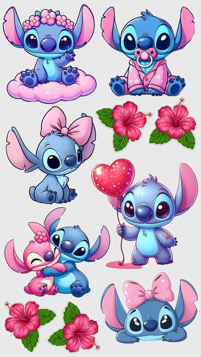 OPŁATEK NA TORT Wydruk Cukrowy STICH STITCH STICZ LILO + IMIĘ #70 ...