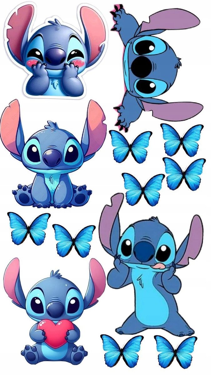 OPŁATEK NA TORT Wydruk Cukrowy STICH STITCH STICZ LILO + IMIĘ #83 ...