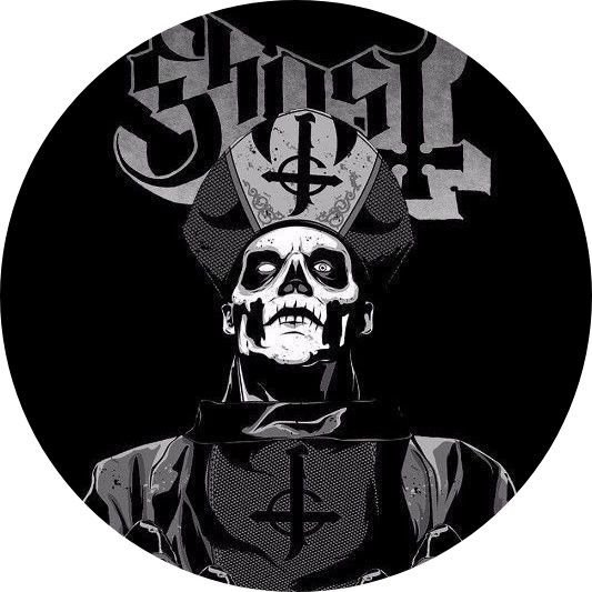 OPŁATEK NA TORT Wydruk Jadalny GHOST HARD ROCK ROCK N ROLL + IMIĘ 1 ...