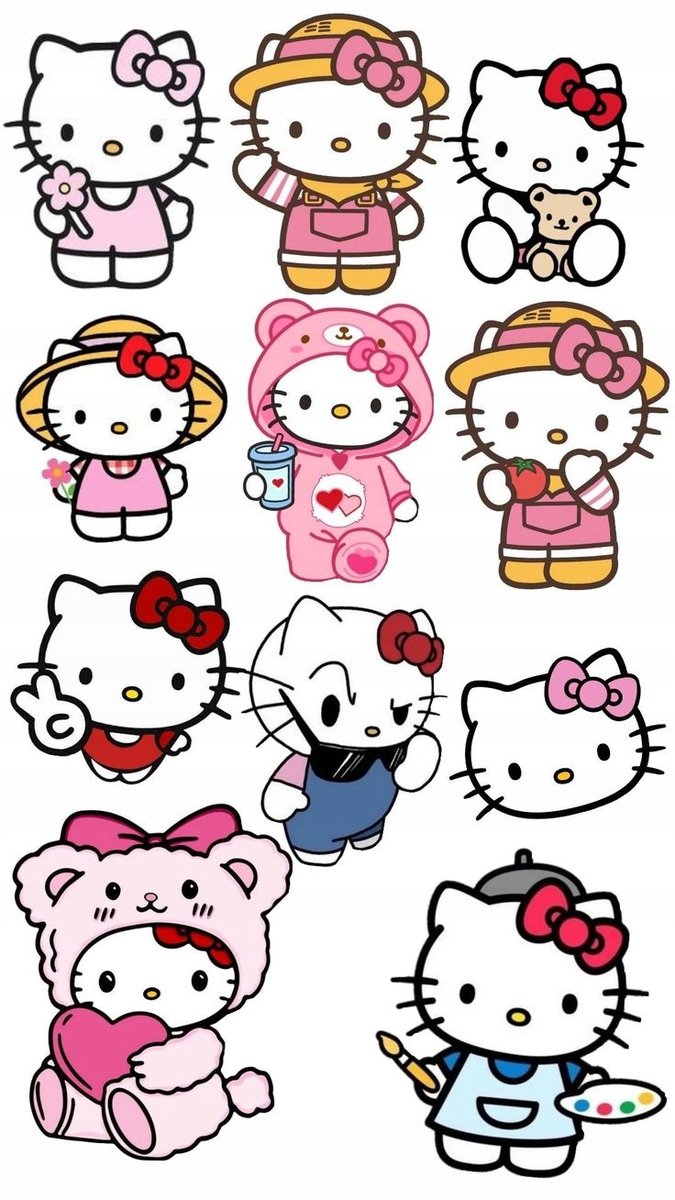 OPŁATEK NA TORT Wydruk Jadalny Hello Kitty Kotek Kot ZESTAW + IMIĘ 63 ...