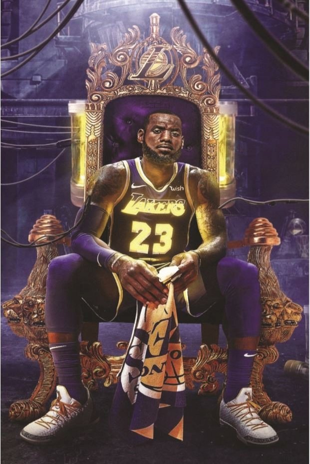 OPŁATEK NA TORT Wydruk Jadalny NBA LeBron James Los Angeles Lakers ...