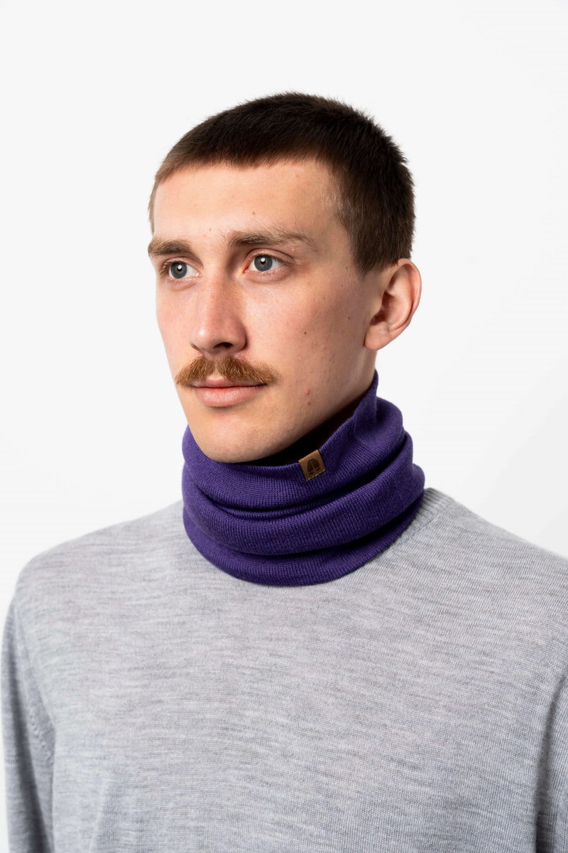 Opos Rws - Komin Golf Z Wełny Merino Fioletowy Veri Peri - KOPYTO ...