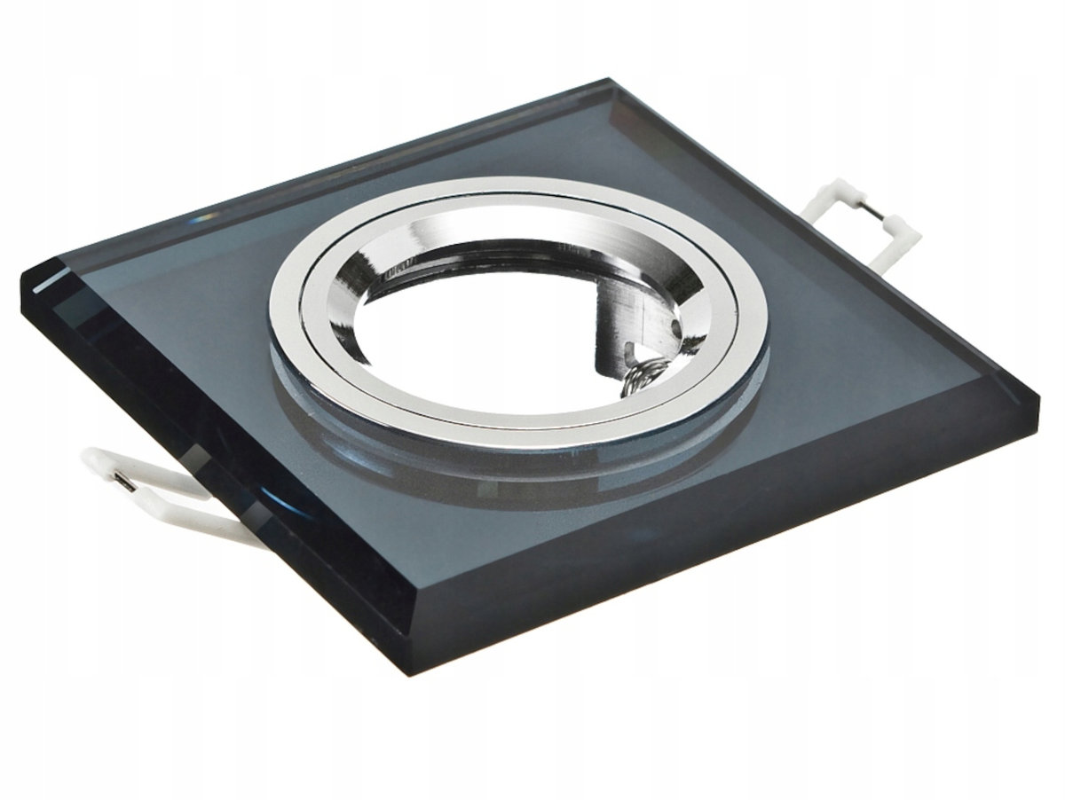 Oprawa Halogenowa Sufitowa LED GU10 MR16 Szklana Kwadrat Czarna Aluminiowa - Berge | Sklep EMPIK.COM