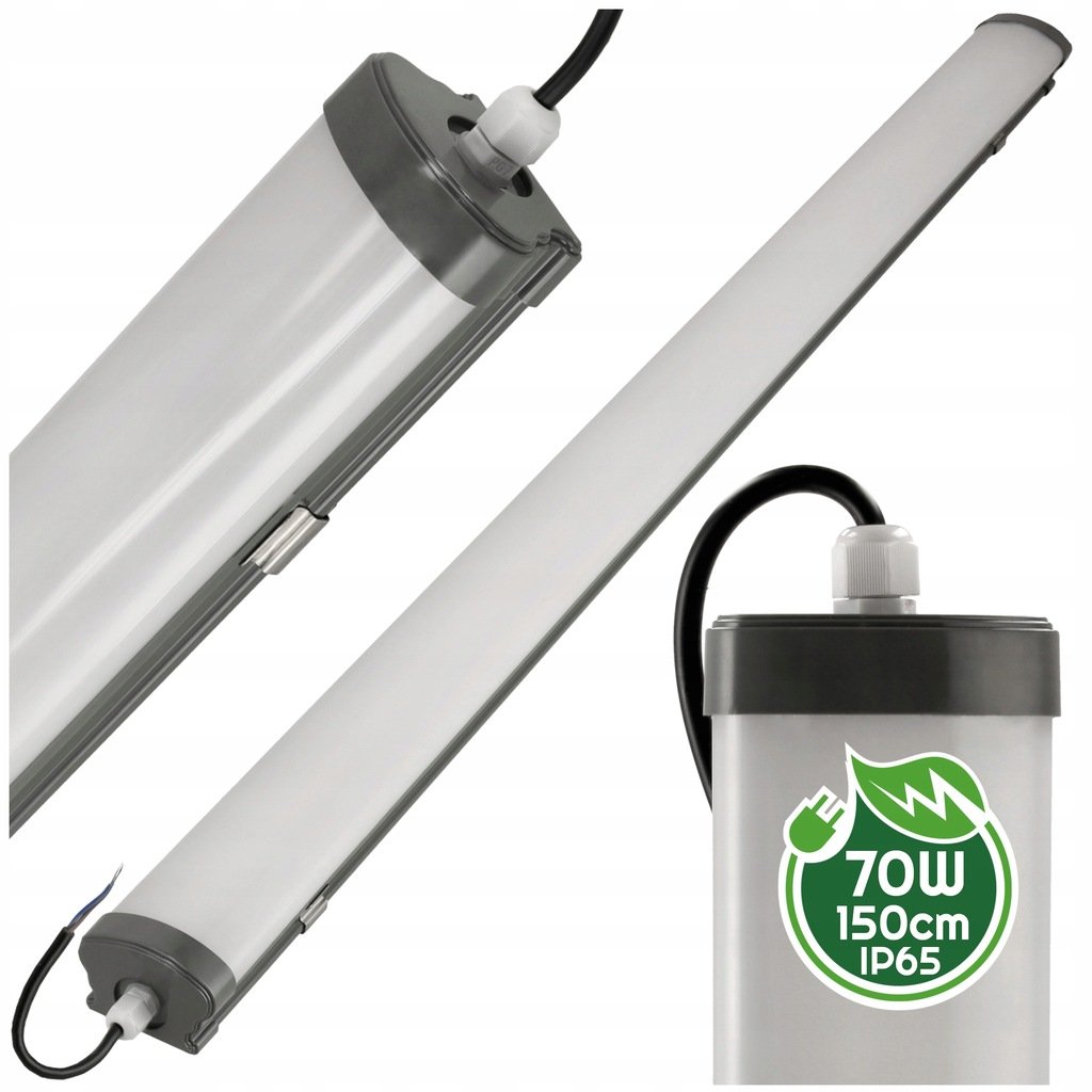 Oprawa Hermetyczna Lampa LED Natynkowa 150cm 70W 7700lm 4500K Do Garażu ...