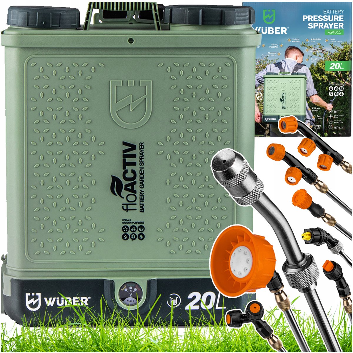 OPRYSKIWACZ OGRODOWY ELEKTRYCZNY PLECAKOWY AKUMULATOROWY 20L ZESTAW WUBER - Wuber | Sklep EMPIK.COM