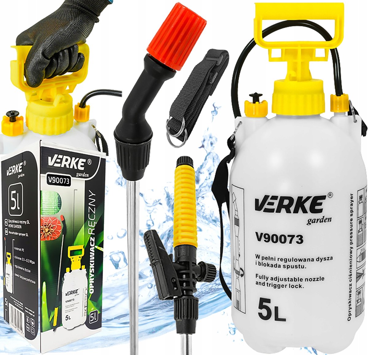 OPRYSKIWACZ RĘCZNY KOMPRESYJNY SPRYSKIWACZ CIŚNIENIOWY OGRODOWY DO WODY 5L - Inna marka | Sklep ...