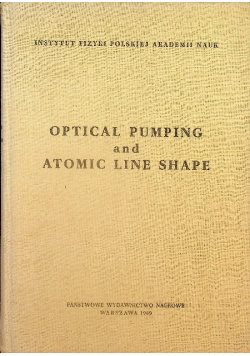 Optical Pumping and Atomic Line Shape - PWN | Książka w Empik