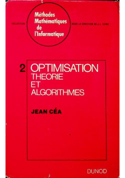 Optimisation theorie et algorithmes - DUNOD | Książka w Empik