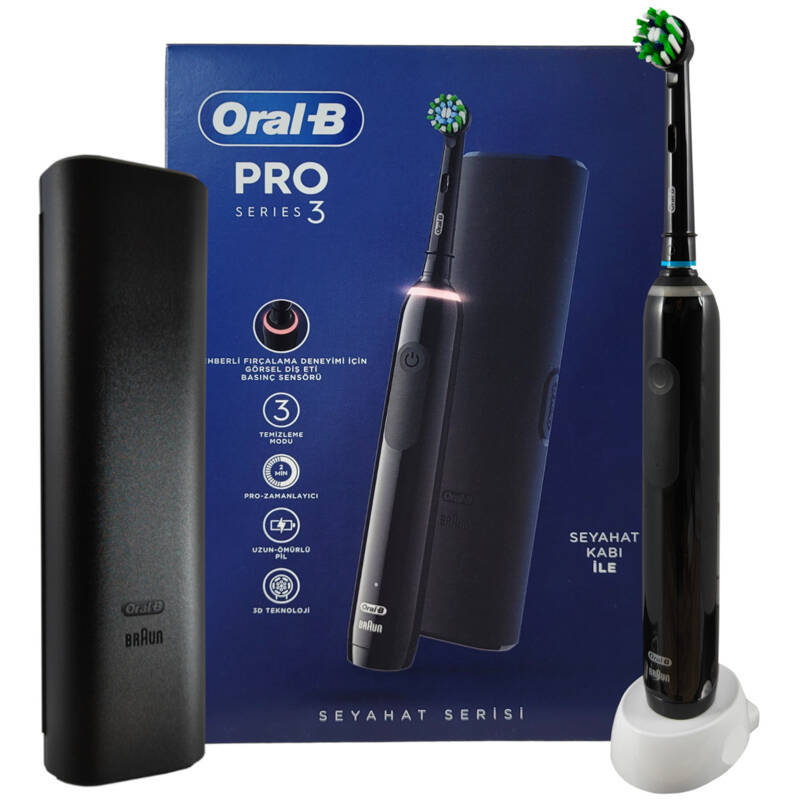 ORAL-B PRO 3500 Black z ETUI Elektryczna szczoteczka - Oral-B | AGD Sklep EMPIK.COM