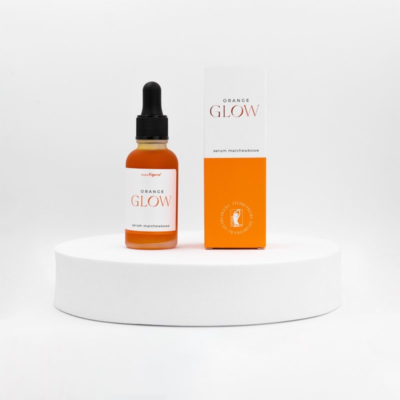 Orange Glow ROZŚWIETLAJĄCE SERUM DO TWARZY MARCHEWKOWE NATURALNY SKŁAD ...