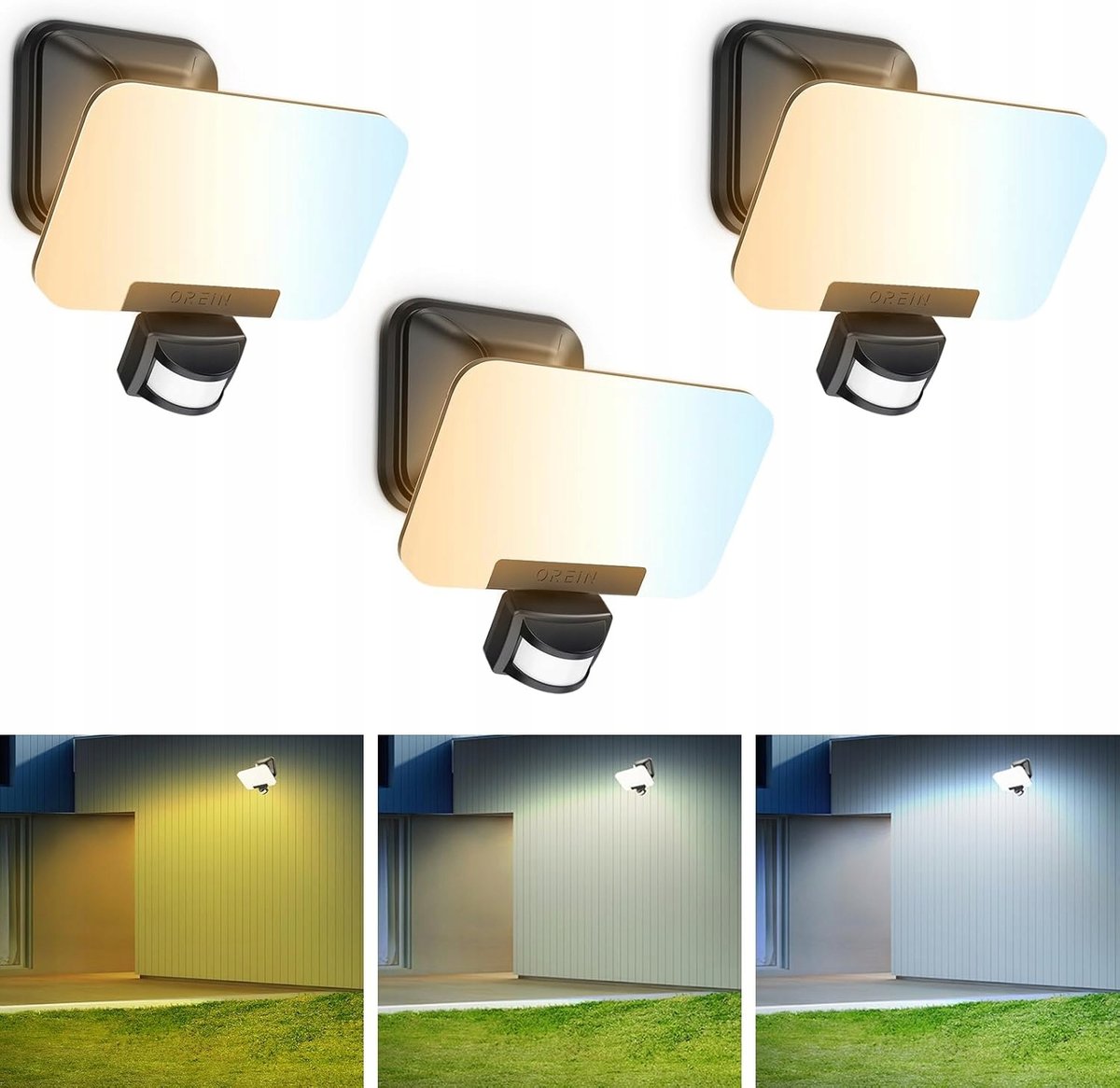 OREiN lampa zewnętrzna CCT z czujnikiem ruchu 3 tryby 2800 lm - Inna ...