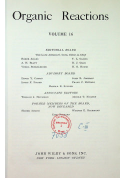 Organic Reactions vol 16 - Roger Adams | Książka w Empik