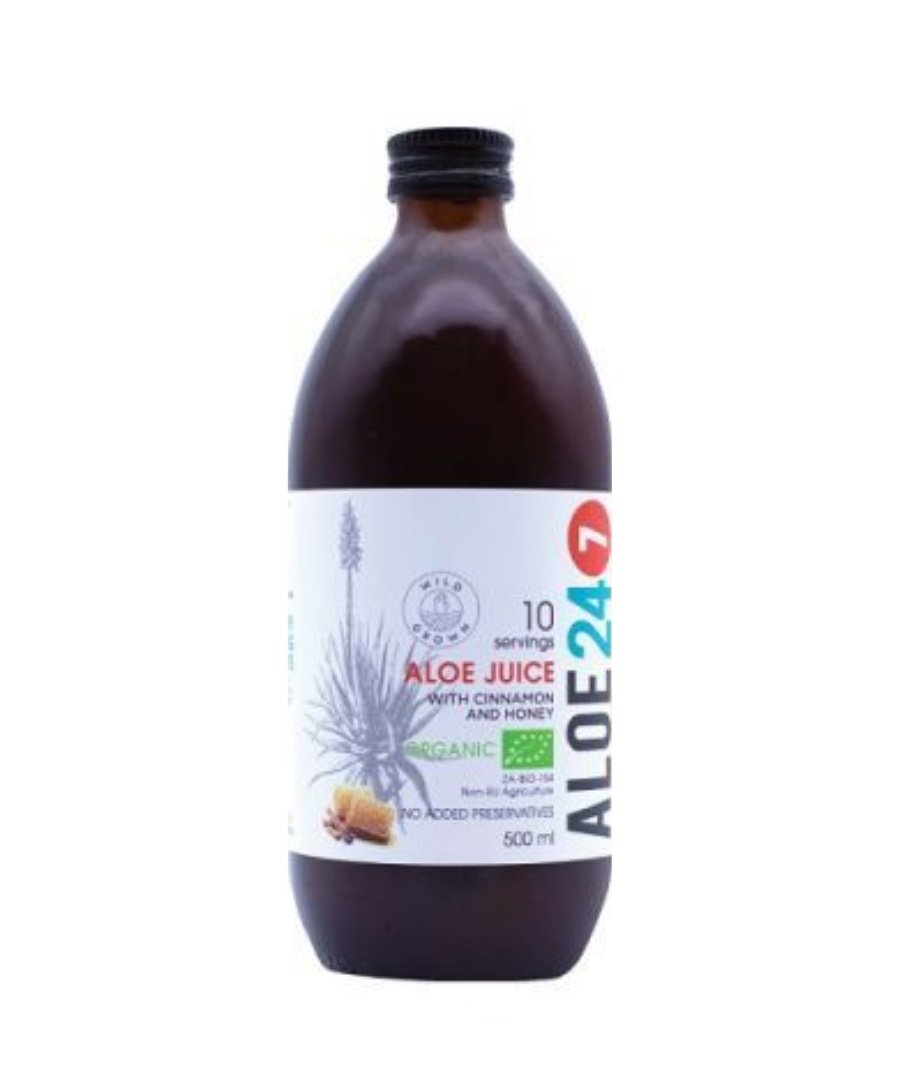 Organiczny sok z aloesu z cynamonem i miodem 500ml ALOE 24/7 - ALOE ...