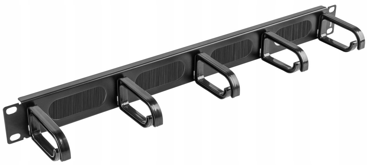 ORGANIZER KABLI ORGANIZATOR RACK 19" 1U Z UCHWYTAMI SZCZOTKOWY LANBERG ...
