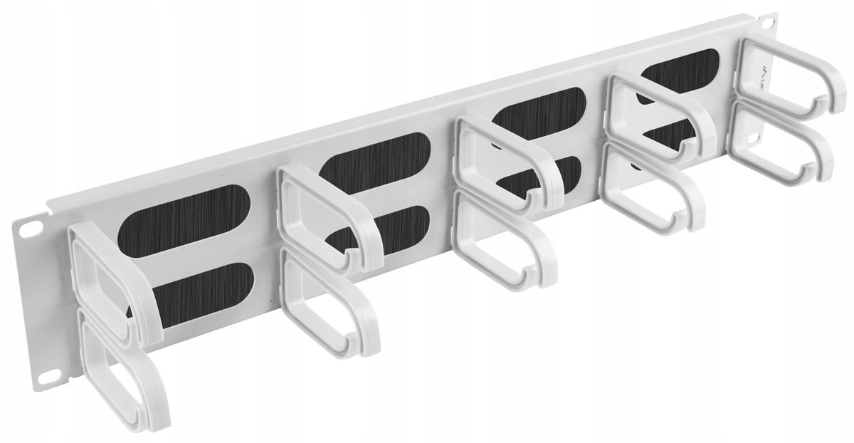 ORGANIZER KABLI ORGANIZATOR RACK 19" 2U Z UCHWYTAMI SZCZOTKOWY LANBERG ...