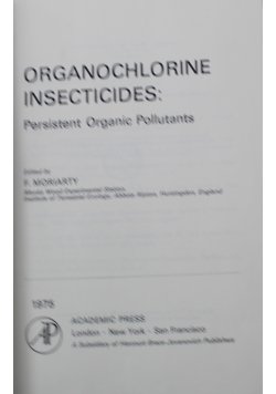 Organochlorine Insecticides Persistent Organic Pollutants - Academic ...