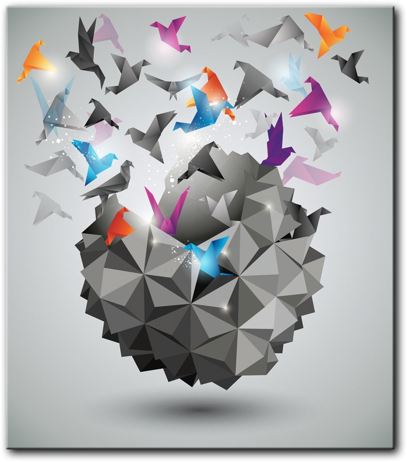 Origami, obraz origami. - PR00997 - PRINTORAMA | Sklep EMPIK.COM